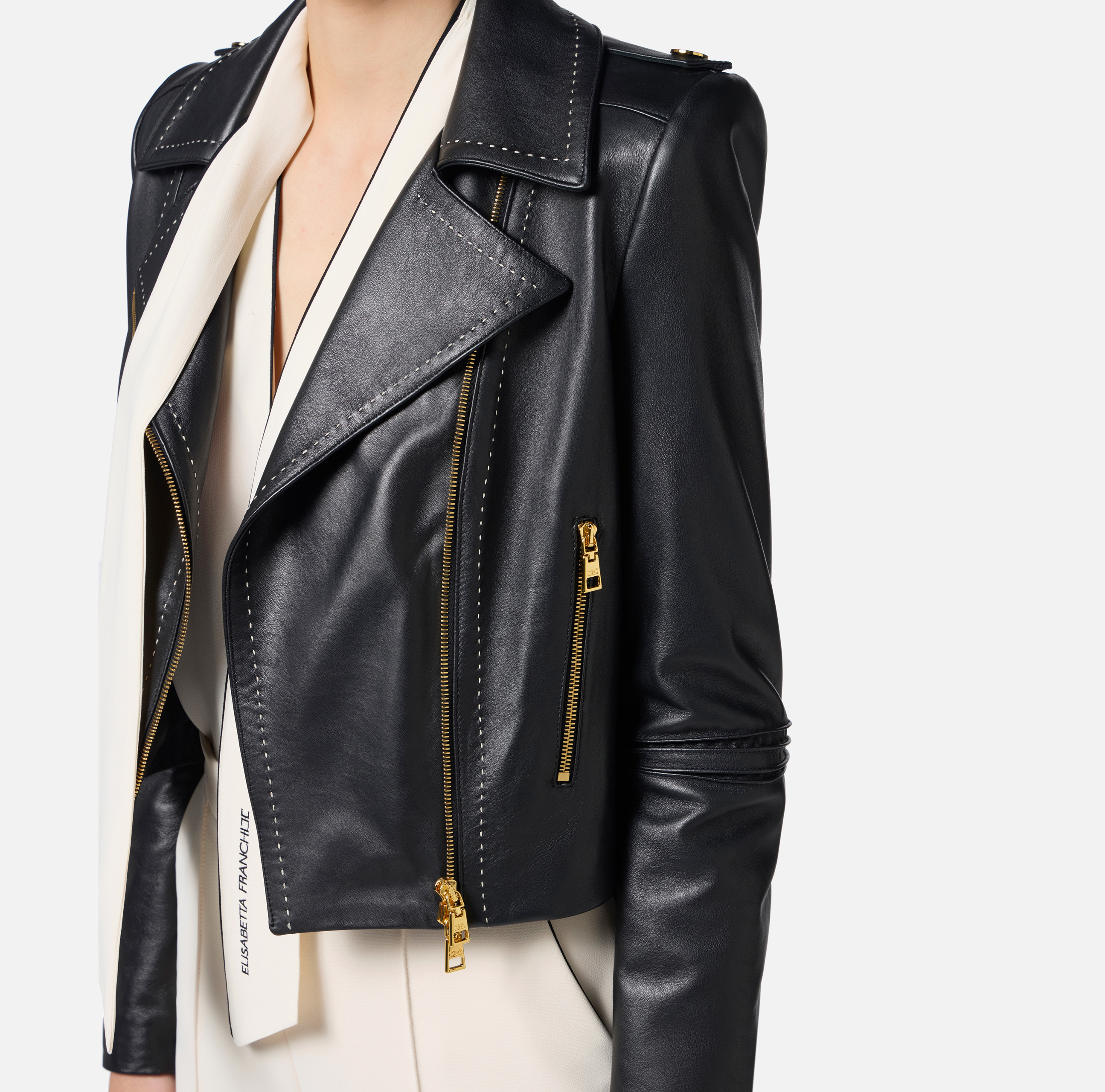 Women's Leather Jackets Elisabetta Franchi | Buy them Women's Leather Jackets Elisabetta Franchi | Buy them