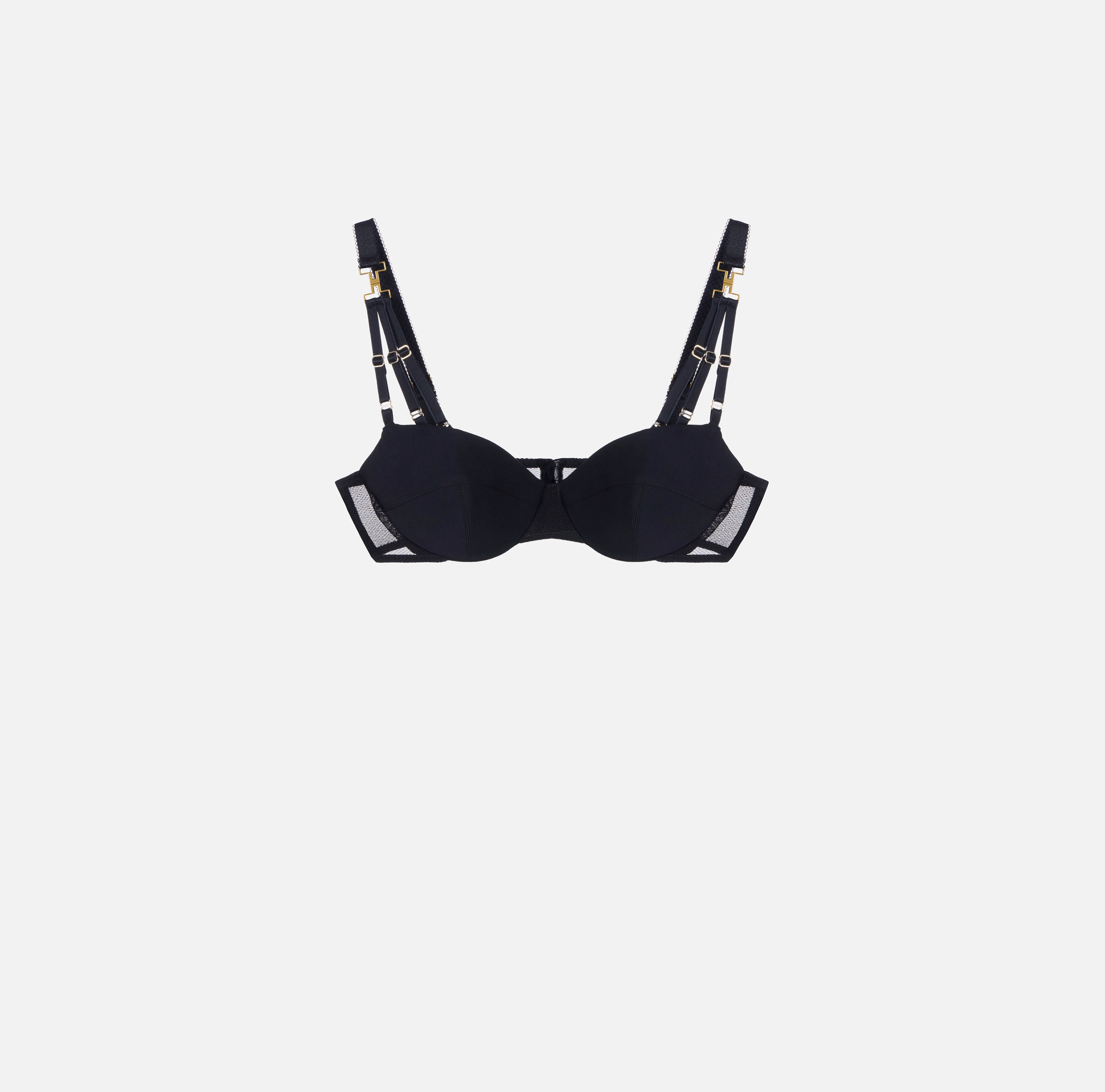 Jersey and tulle bra with elastic straps | Elisabetta Franchi