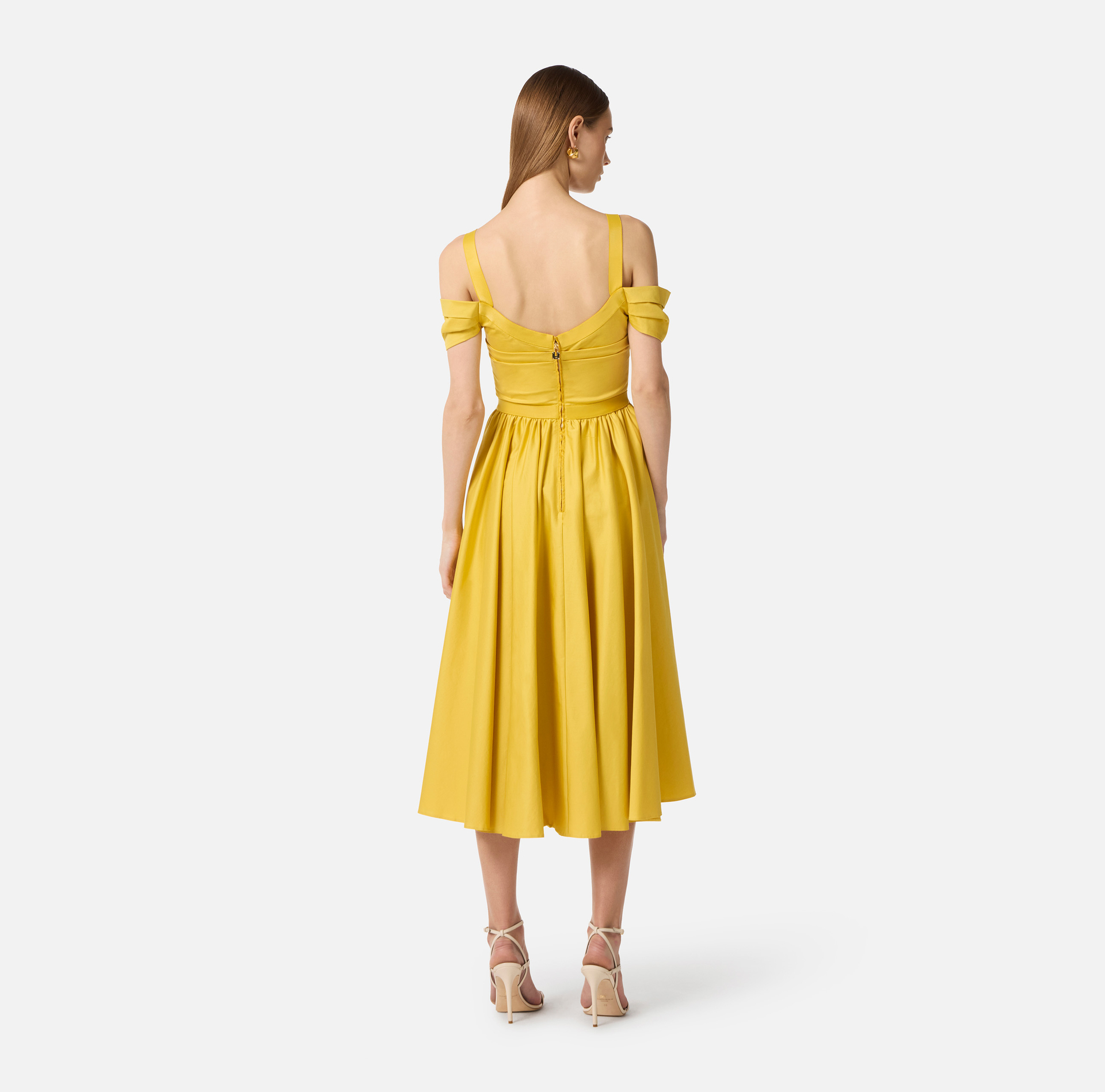 Stretch cotton dress with jewel chain | Elisabetta Franchi