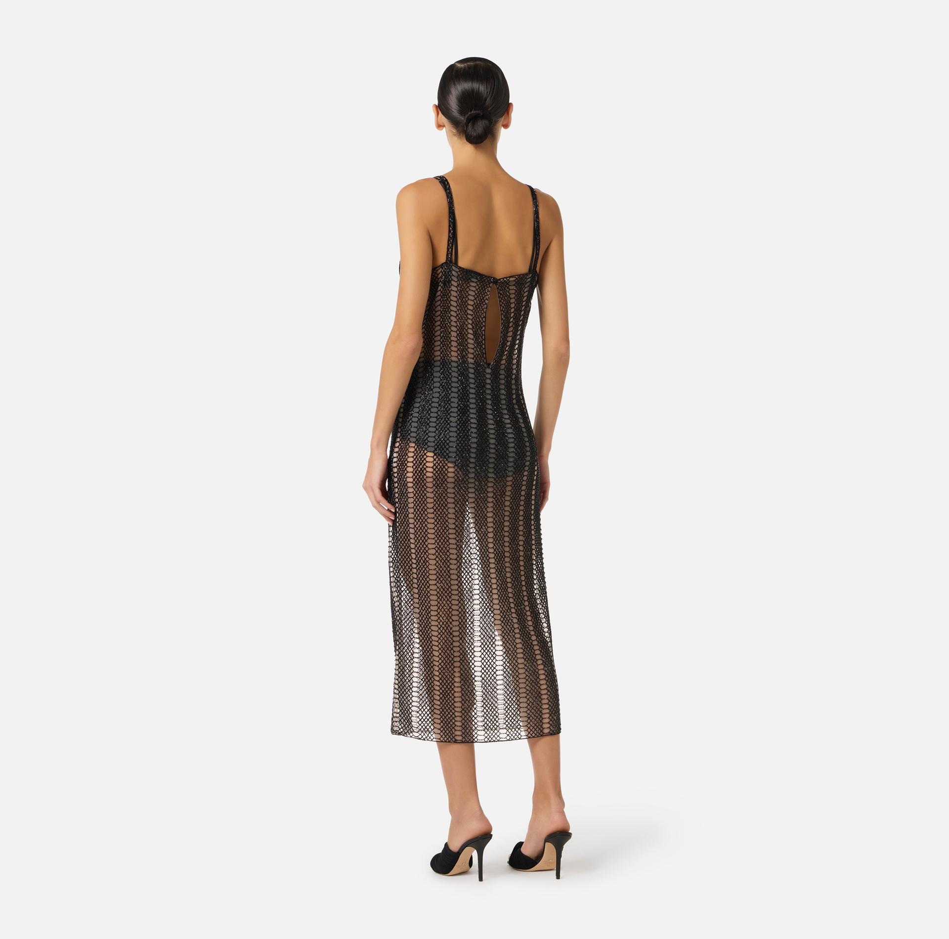 Embroidered mesh-effect dress | Elisabetta Franchi