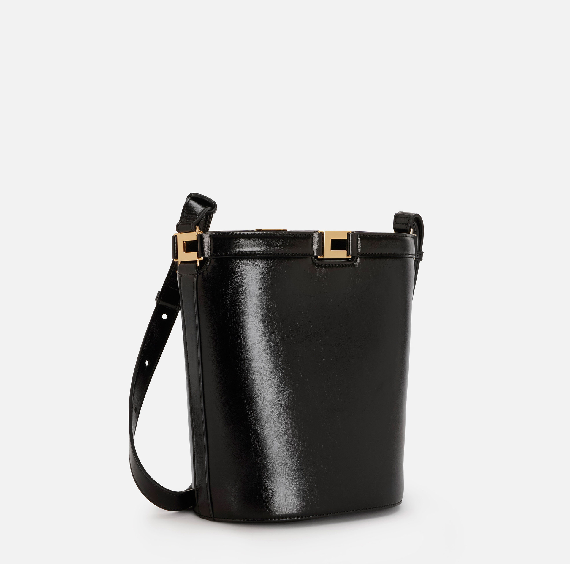 Bucket bag met lakleereffect | Elisabetta Franchi