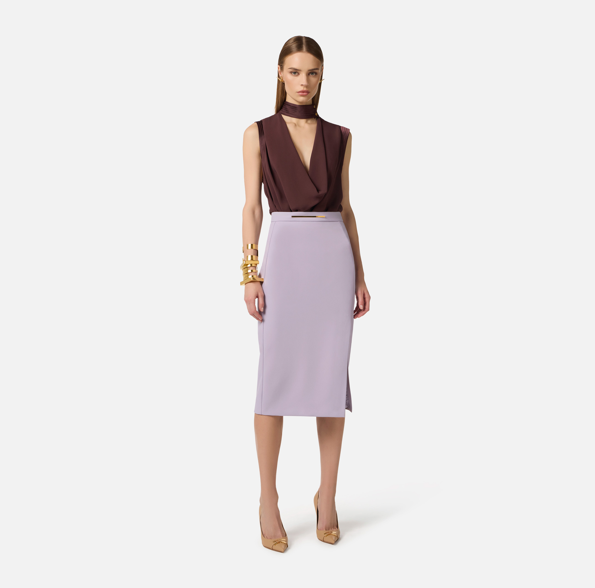Top in viscose georgette fabric | Elisabetta Franchi