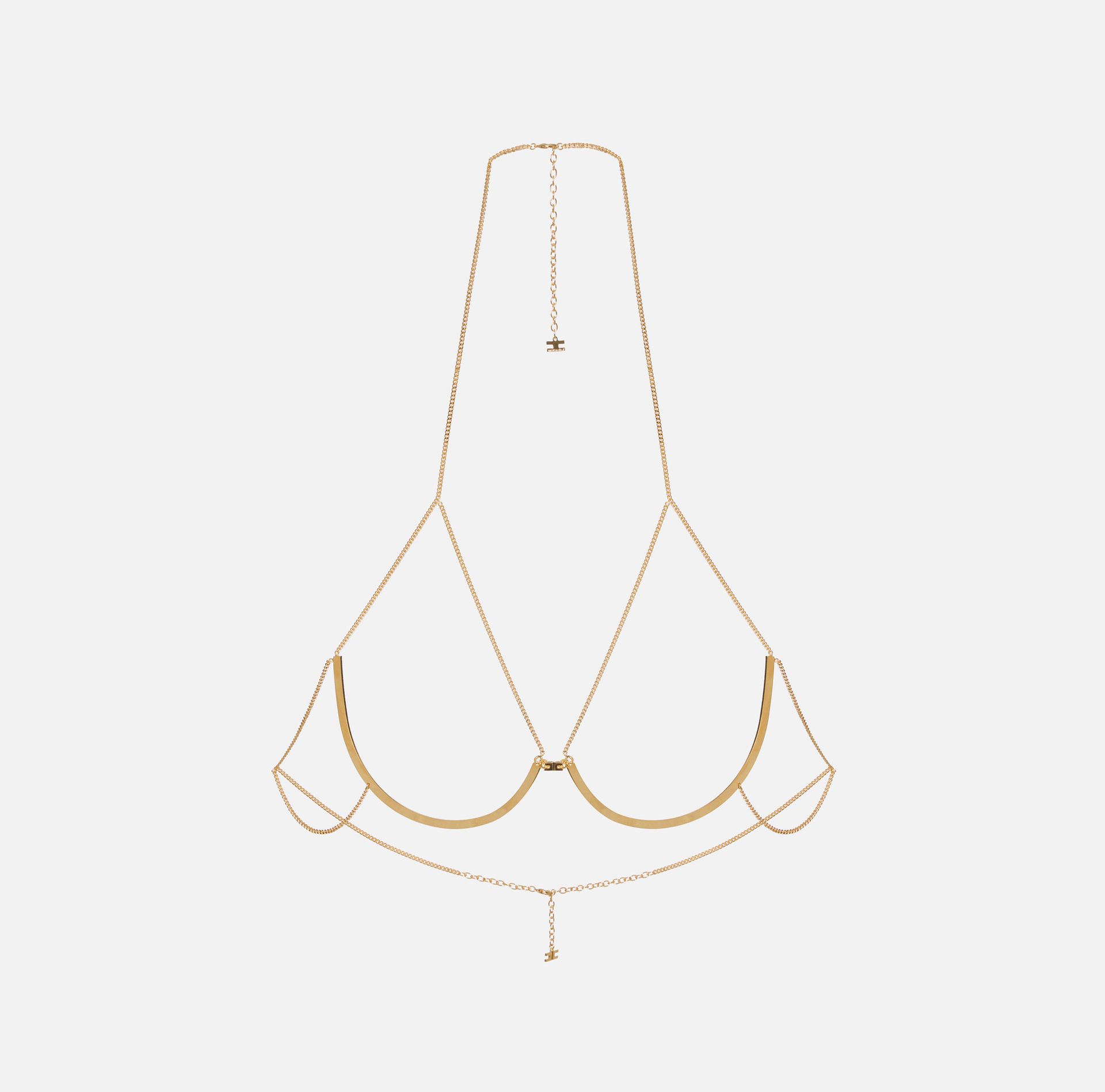 Collar body chain de metal dorado | Elisabetta Franchi