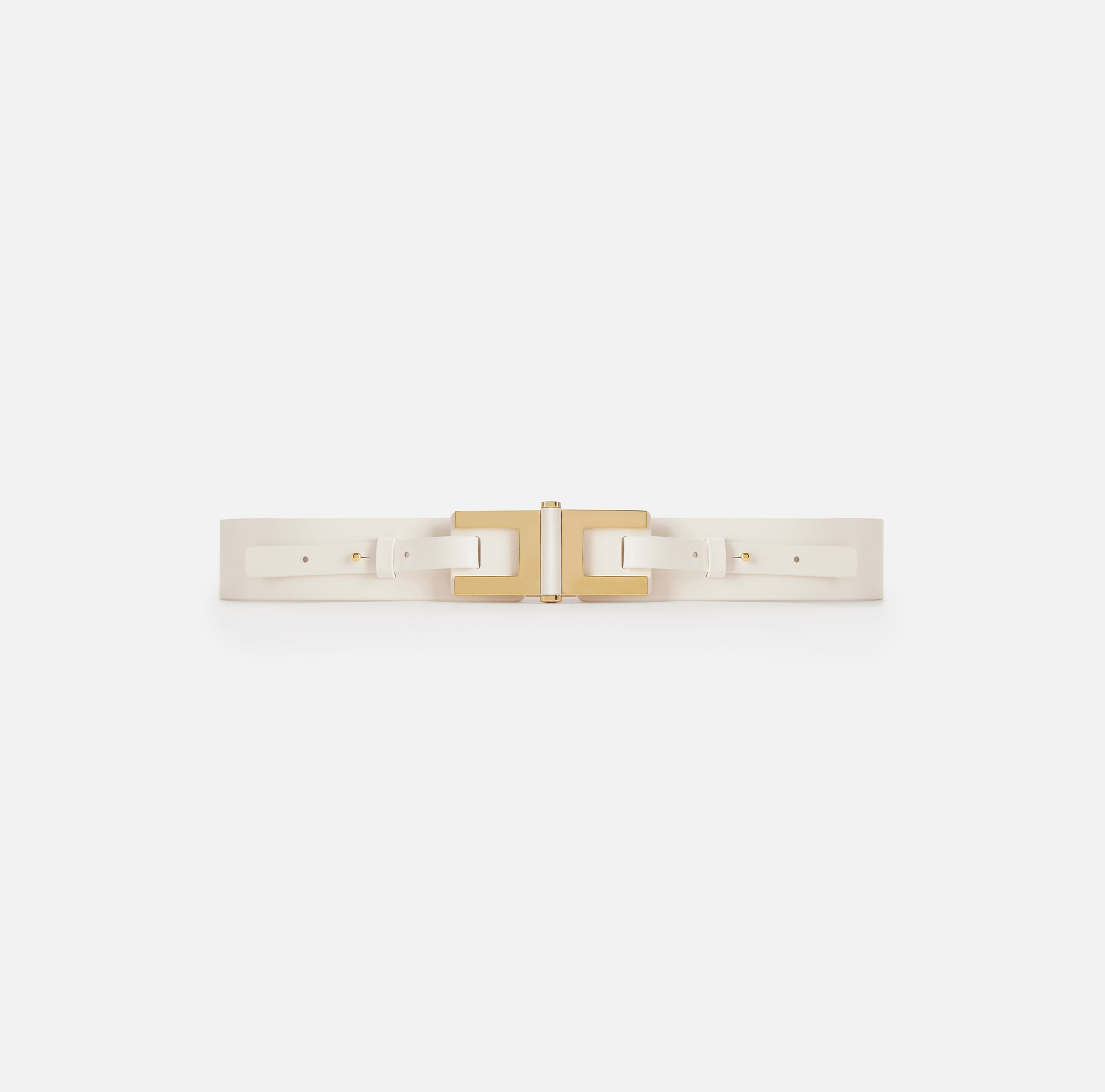 Leather belt with logo detail | Elisabetta Franchi