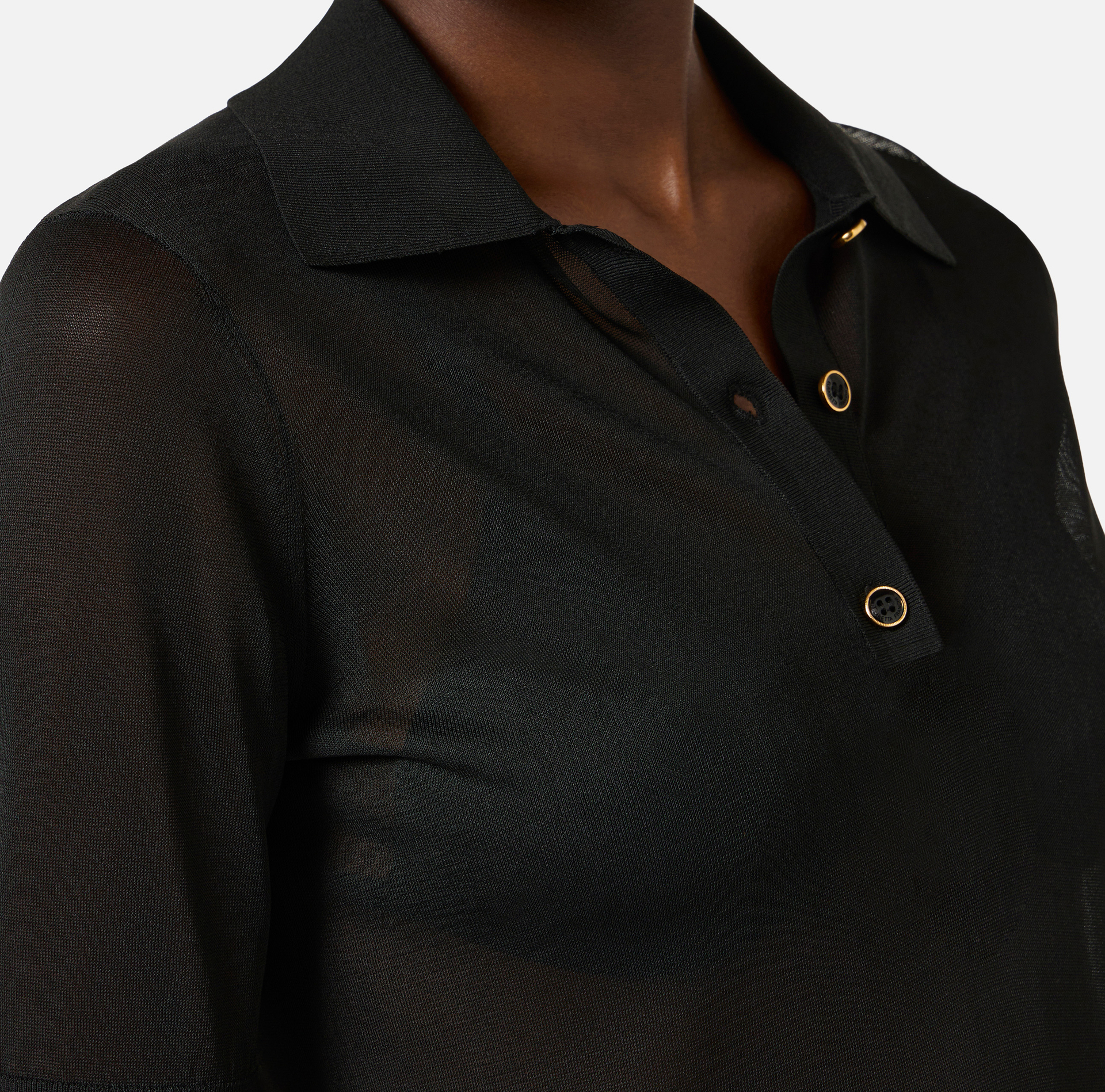 Nylon polo shirt with bra | Elisabetta Franchi