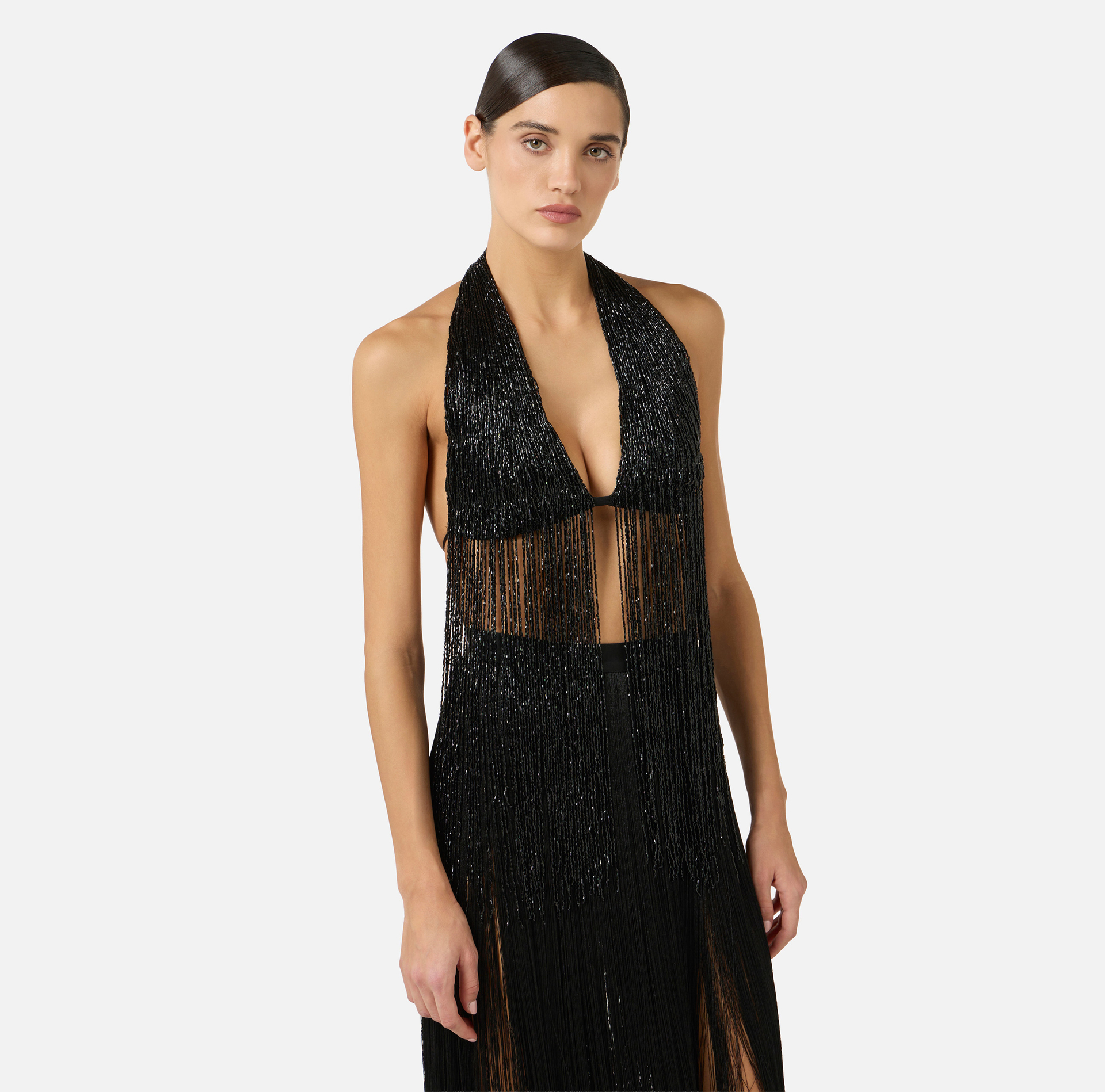Bra with fringes and sequins | Elisabetta Franchi