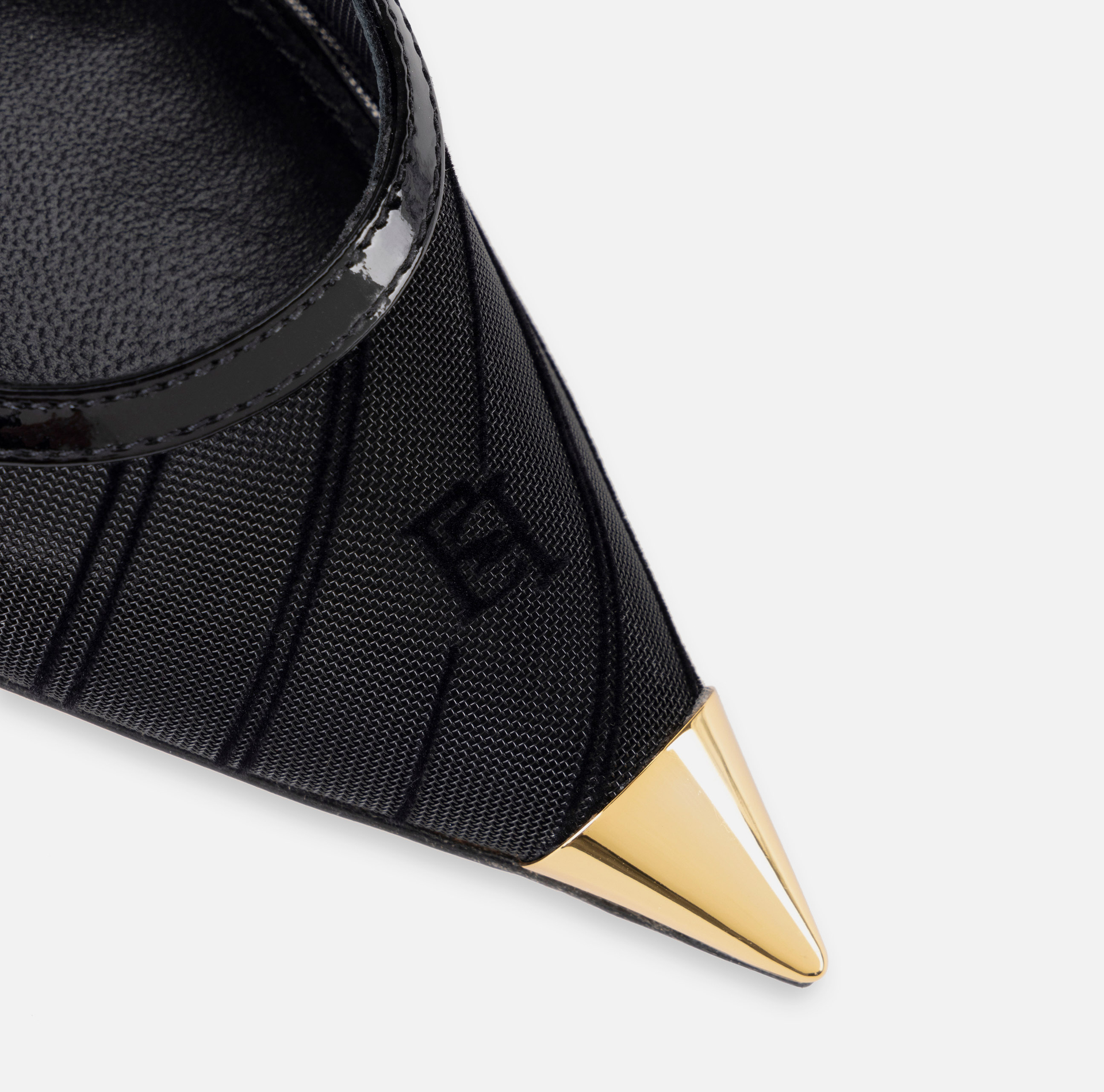 Flocked mesh pump with logo | Elisabetta Franchi